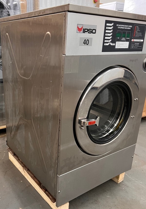 Ipso 40Lb Commercial Front Load Washer 240V 60Hz 3Ph Coin Operated 2000 ...