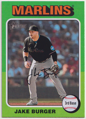 2024 Topps Heritage #398 Jake Burger Miami Marlins | eBay