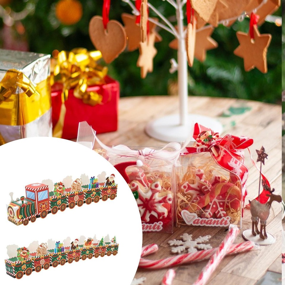 2026 Christmas Advent Calendar Train Shaped Box Reusable Cardboard Gift ...