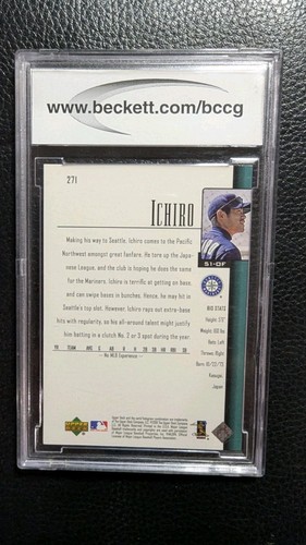2001 UPPER DECK #271 ICHIRO SUZUKI ROOKIE CARD RC BCCG 9 | eBay