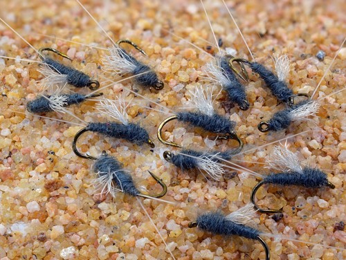 RS2 Grey Emerger Midge Nymph Fly - 12 Flies - Mustad Signature Hook | eBay