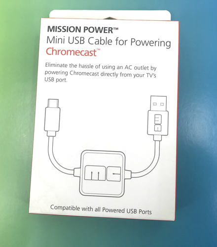 NEW Mission Power Mini USB Cable for Powering Chromecast TV/s USB Port ...
