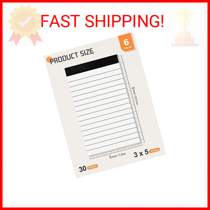 6 Pack Small Notepads Refills Memo Pads 3 x 5 Inch Lined Writing Note ...