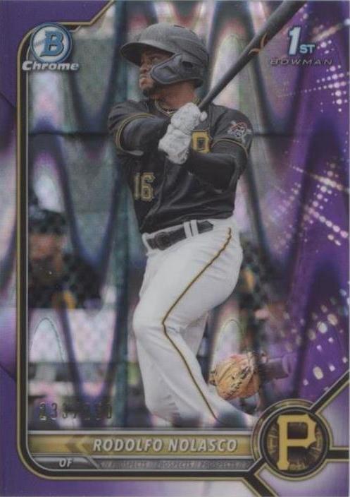 2022 Bowman - Chrome Prospects Rodolfo Nolasco #BCP-69 Purple Raywave ...