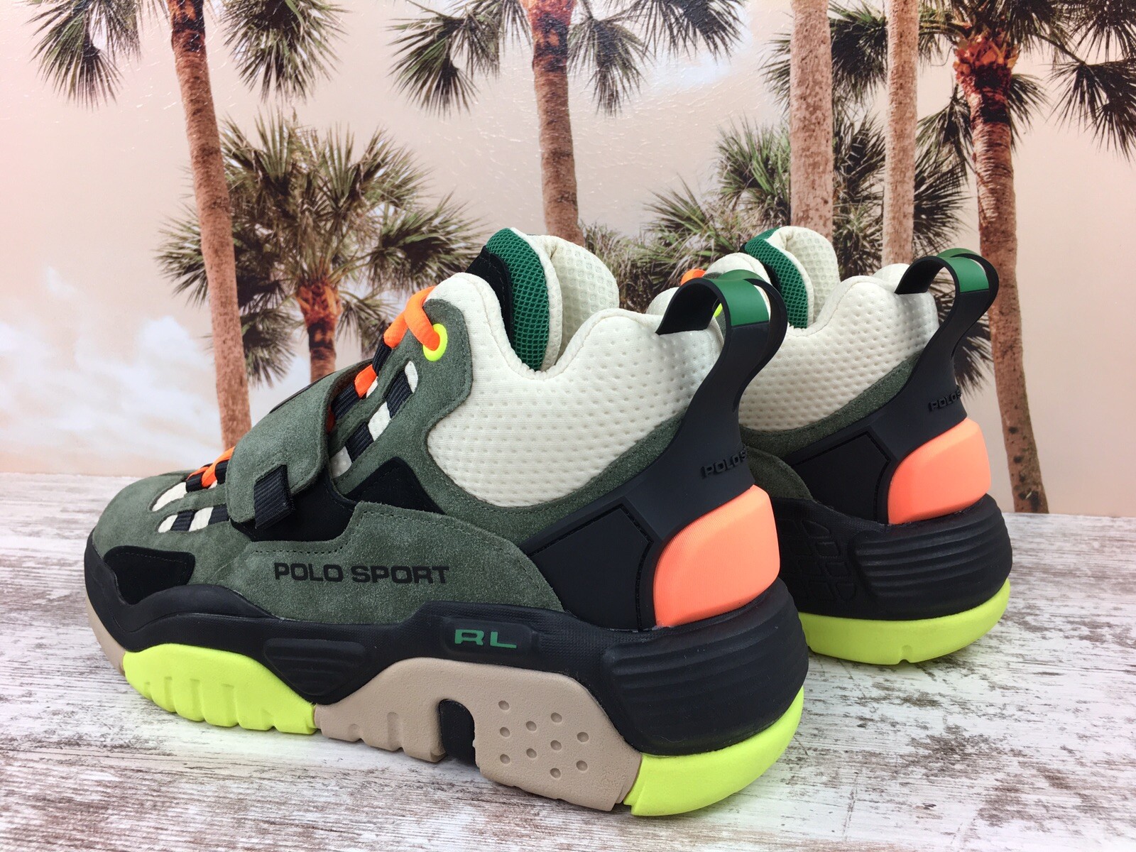 Polo Sport Ralph Lauren PS100-SK-HTL Olive High Top Sneakers Men's Size ...