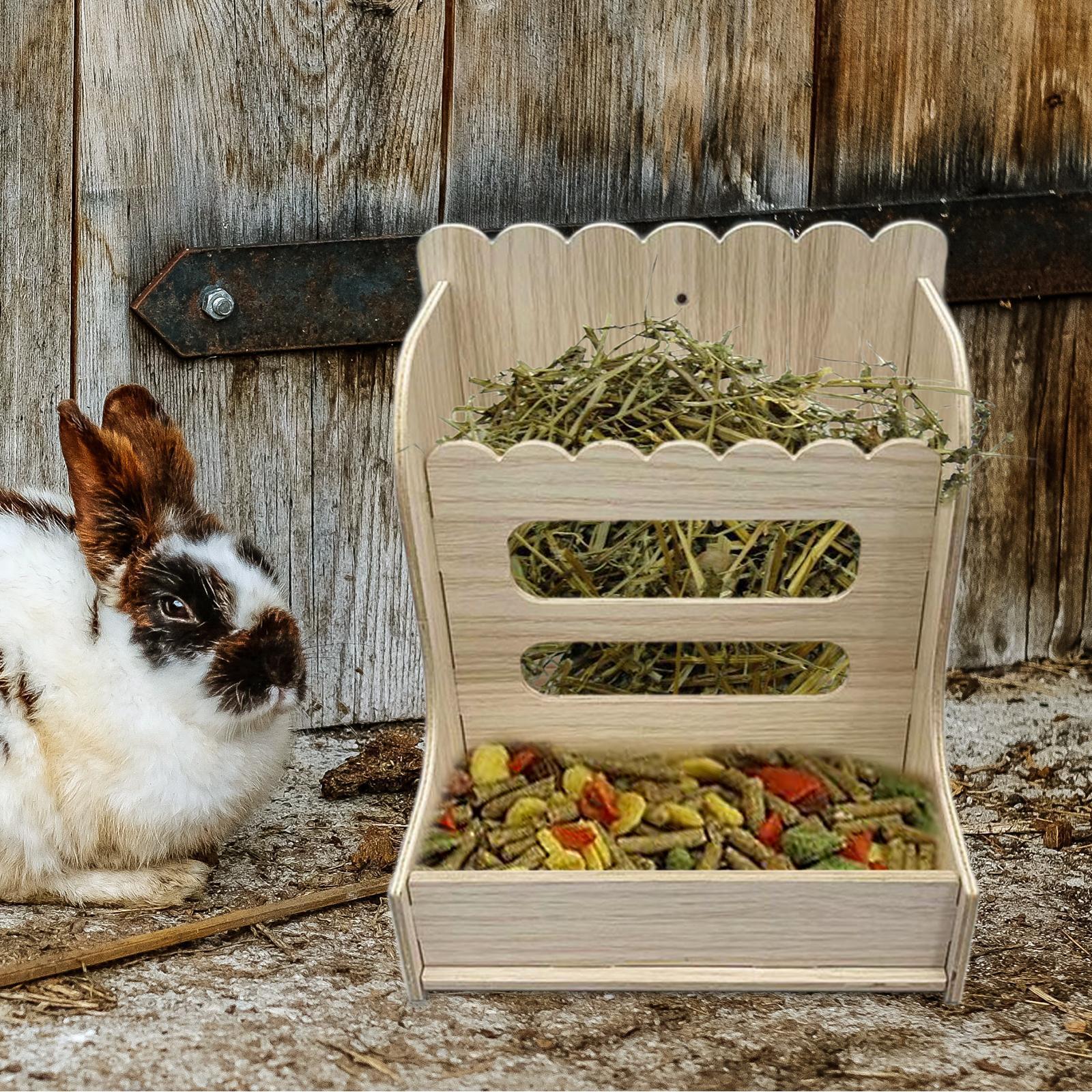 Rabbit Hay Feeder Rack Small Animals Grass Holder for Hamsters Small ...