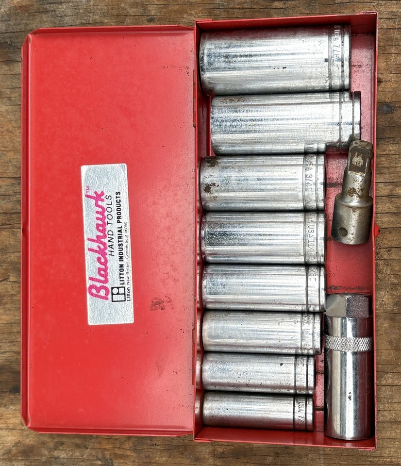Blackhawk Tools USA 9pc SAE Deep Socket - 3/8” Drive - 6 Point plus 3 ...