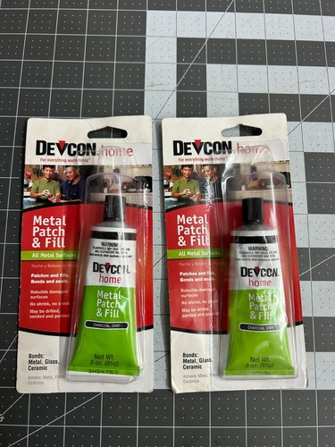 NEW 2-pack lot Devcon 50345 Metal Repair Patch and Fill Charcoal Gray 3 oz | eBay