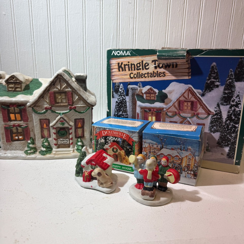 1992NOMA Kringle Town Collectibles Mr. & Mrs. Claus House" w/Original ...