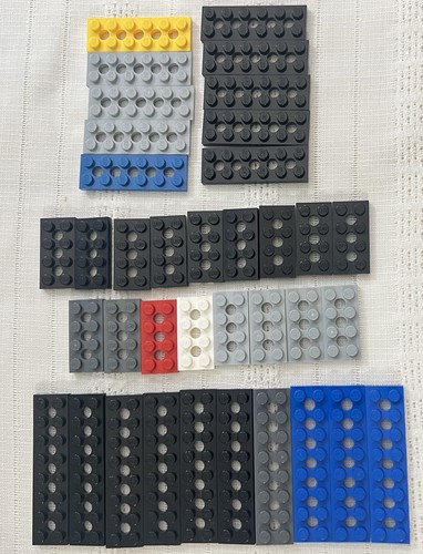 Vintage LEGO Technic Plates With Holes Lot Of 37pc 2x4 2x6 2x8 #3709b ...
