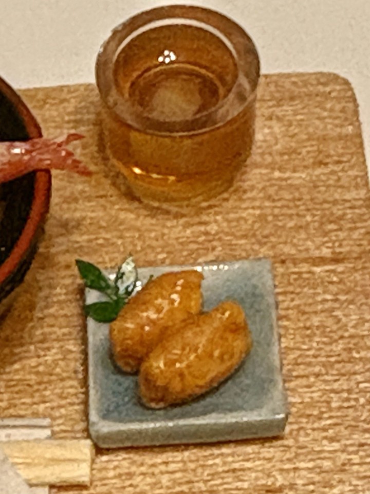 Japanese Handmade Miniature Food Set Tempura Udon & Inari Sushi with ...
