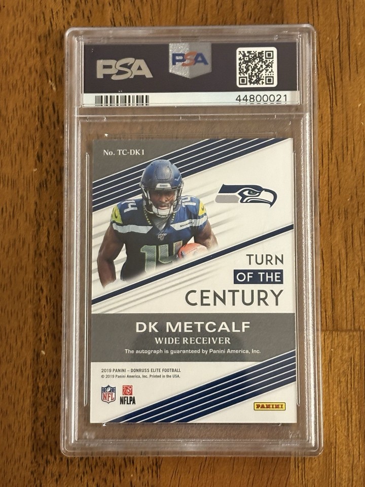 2019 Panini Elite DK Metcalf Turn of The Century Auto RC /99 PSA 9 ...