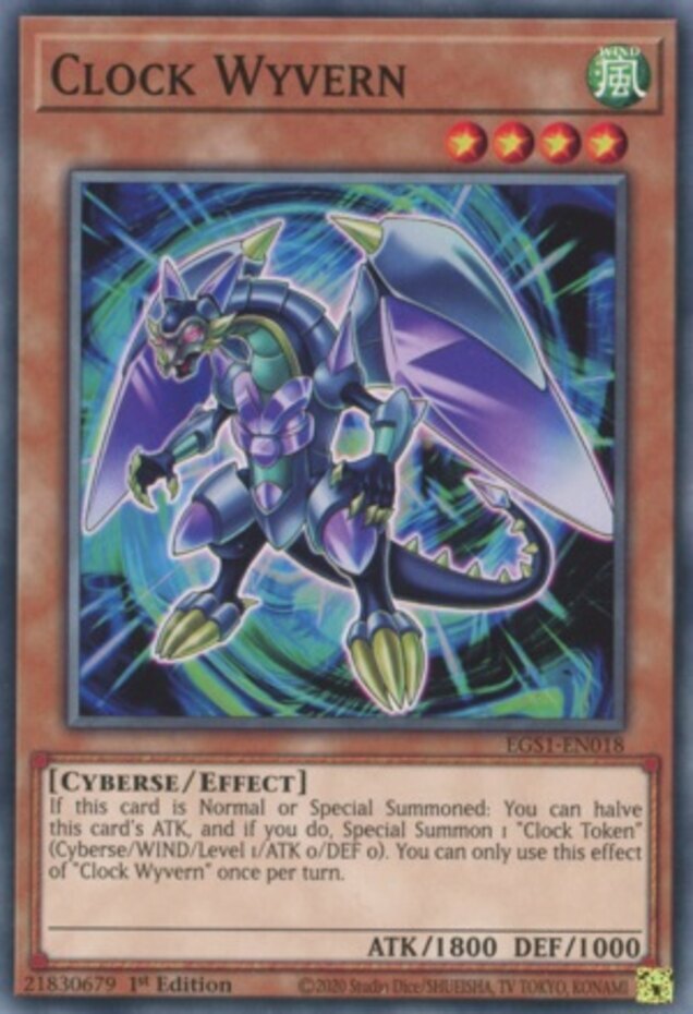 Yugioh! Clock Wyvern - EGS1-EN018 - Common - 1st Edition Near Mint ...