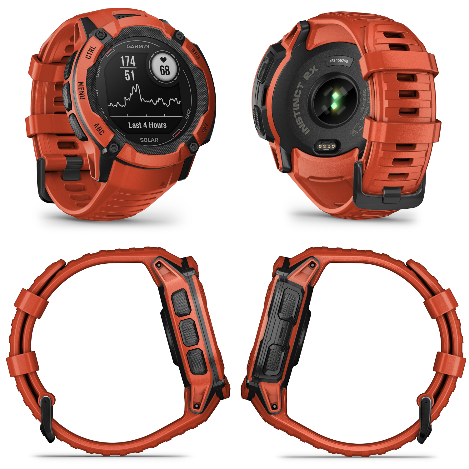 Garmin Instinct 2X Solar GPS Rugged Men Smartwatch Flame Red | eBay