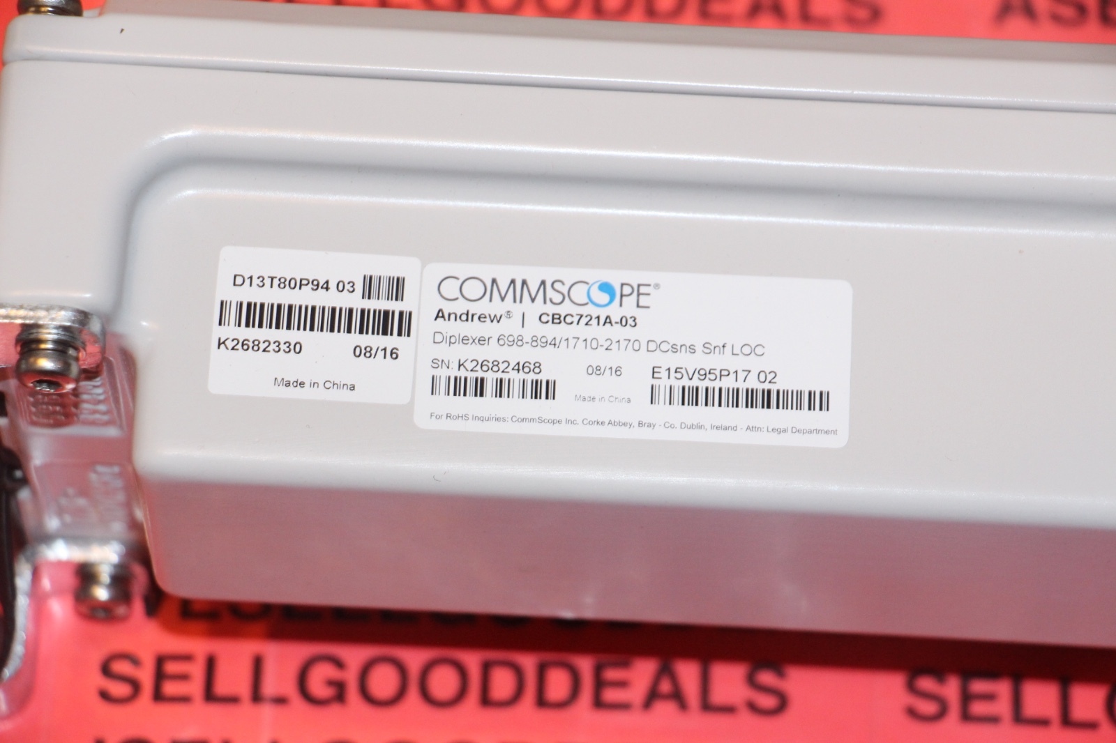 CommScope CBC721A-03 Andrew Active Diplexer 698-894/1710-2170 ...