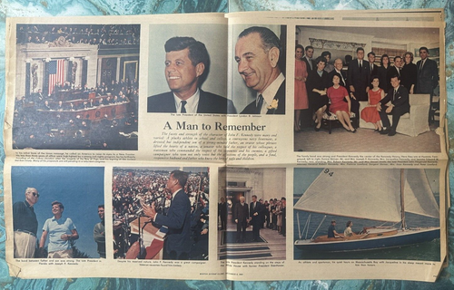 John F Kennedy Memorial Issue Boston Globe Dec 8 1963 + Newspaper ...