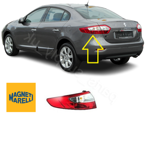 NEW FOR RENAULT FLUENCE 10 - 17 REAR OUTER TAIL LIGHT LAMP RED / WHITE ...
