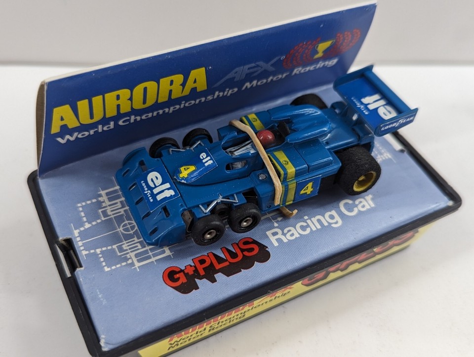 Rare Vintage Aurora A/FX G + Plus Tyrell Elf Six Wheeler #4 Slot Car ...