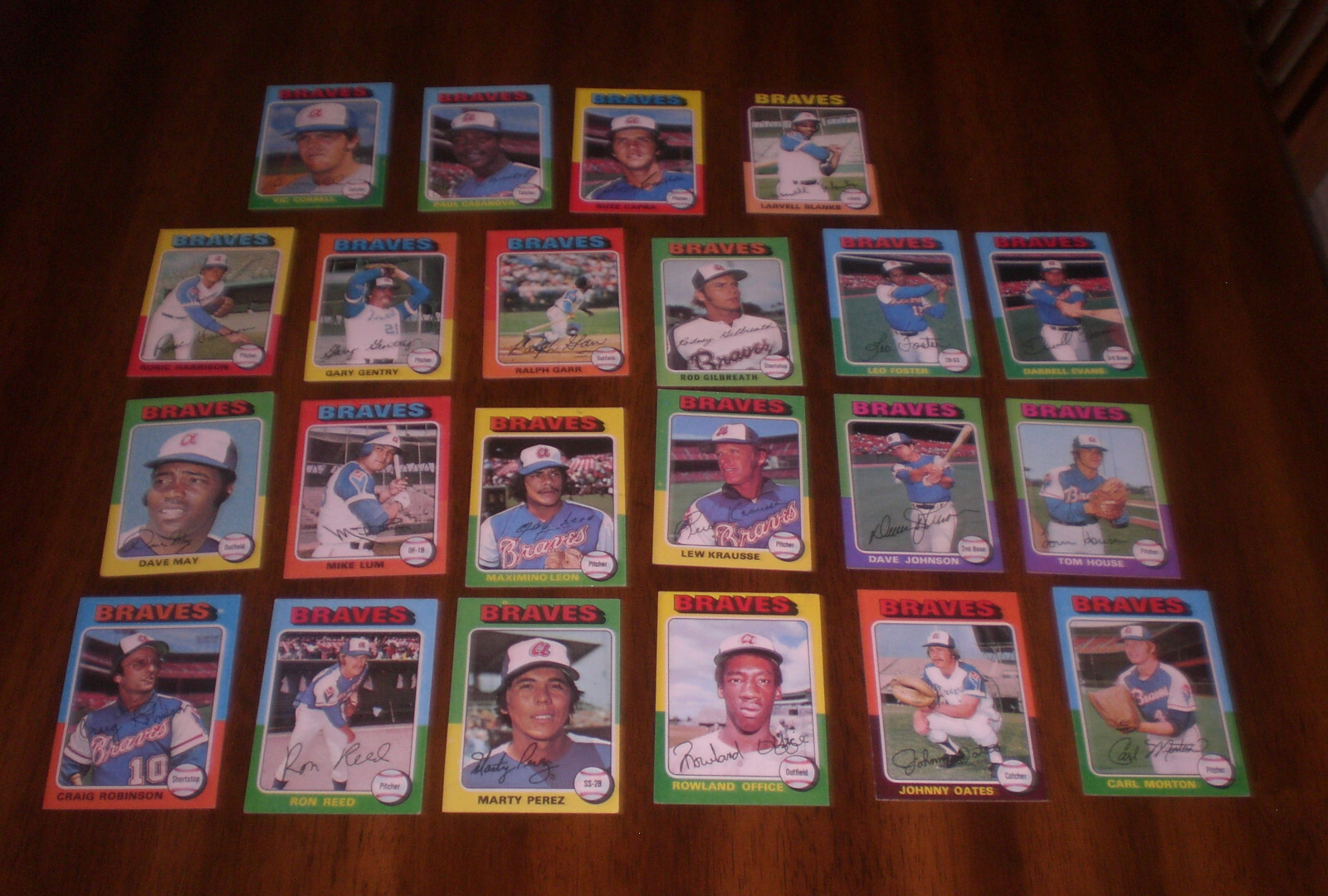 1975 ATLANTA BRAVES TOPPS BASEBALL CARDS PARTIAL TEAM SET - 22 CARDS | eBay