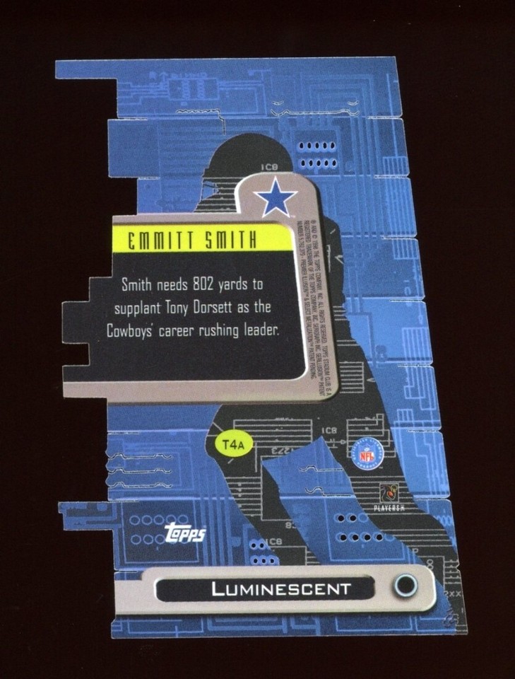 1998 Stadium Club Triumvirate Luminescent: #T4A Emmitt Smith NM-MT OR ...