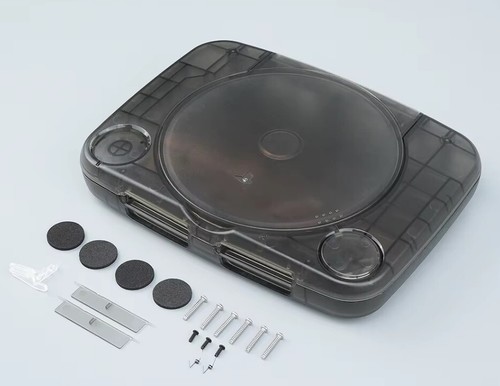 PSONE SLIM Replacement Housing Shell Smoke Clear Case PS1 PlayStation ...