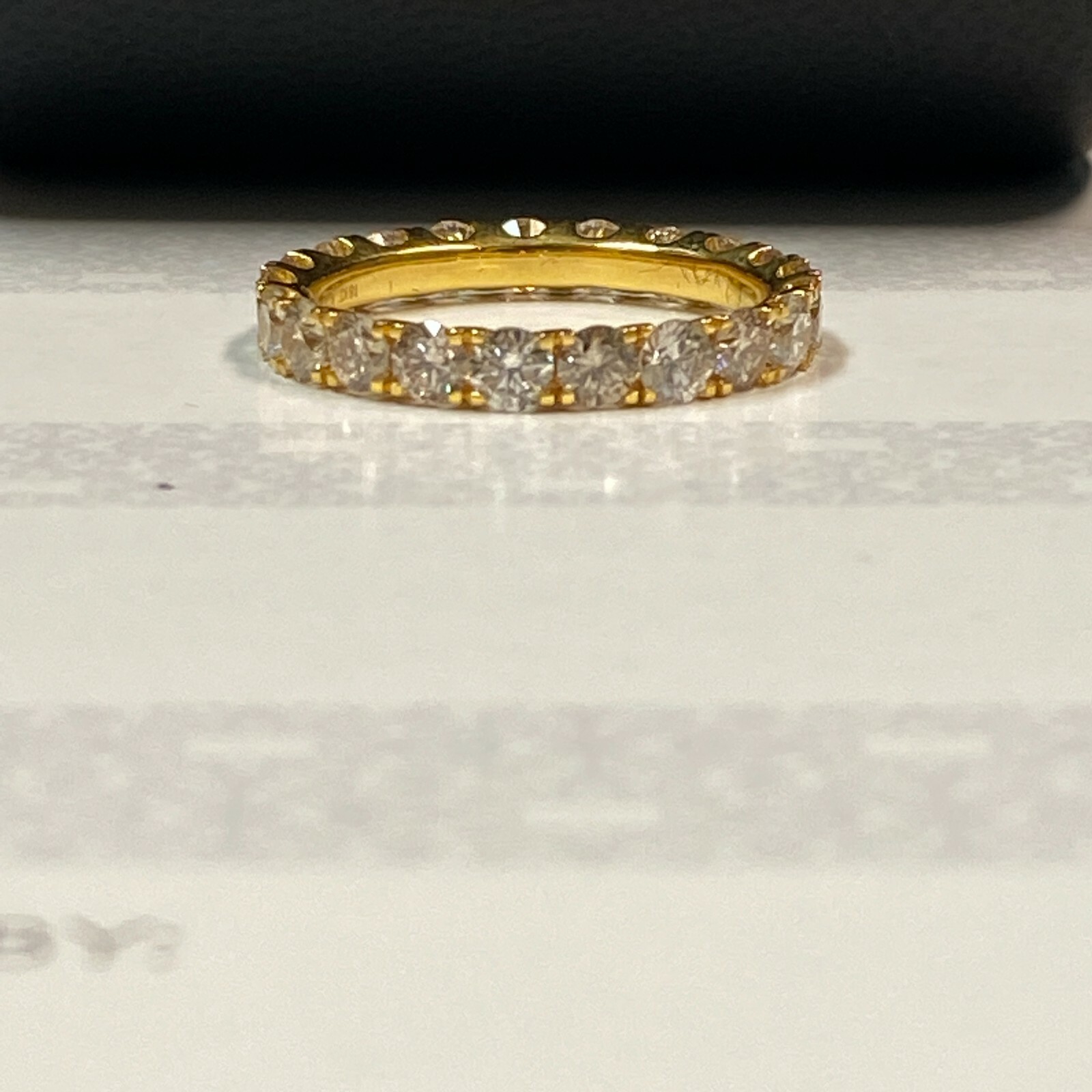 Massiver Diamant Memoire Memory Gold Ring 3.30ct Karat 18K 750er 20 ...