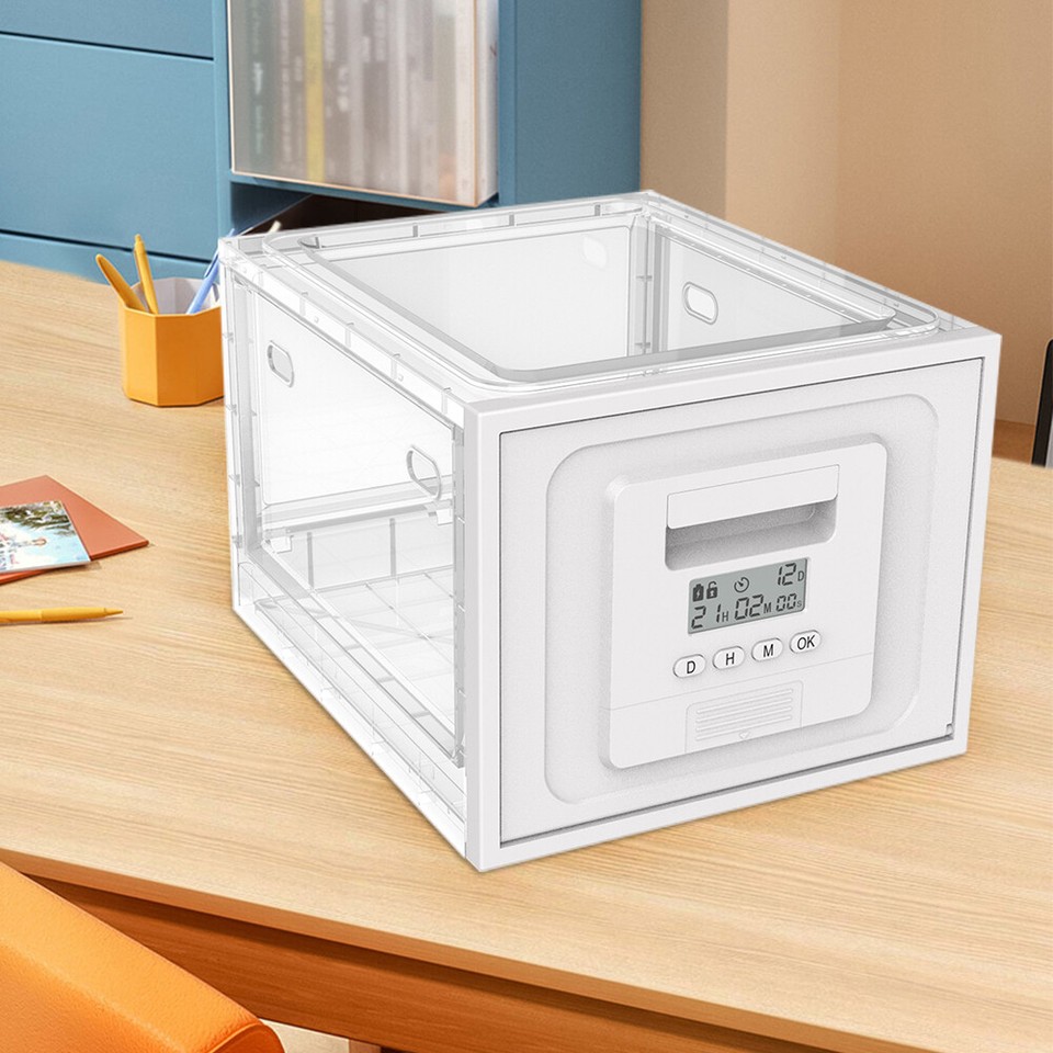 Safe Medicine Lock Box Timed Lock Box Lockable Storage Box Childproof ...