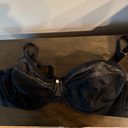 Cacique Black Unlined Demi Bra Womens 44DDD Lingerie underwire feminine ...