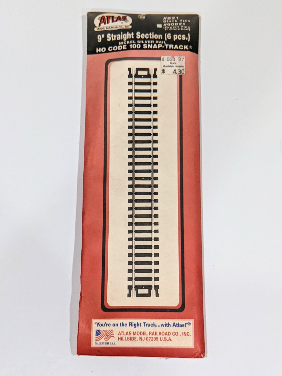 Atlas Snap Track & Nickle Silver #822 9" Straight 18" Radius Lot of 4 ...