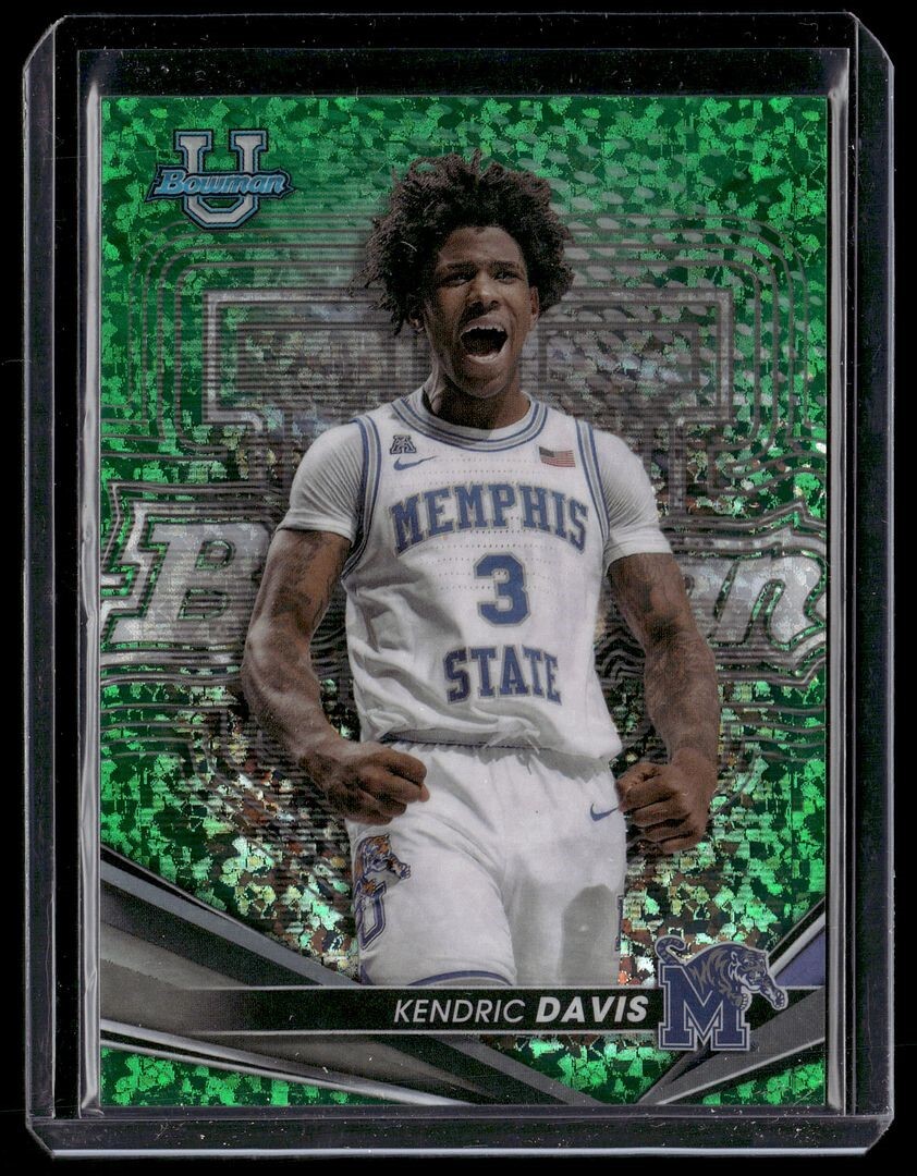 2023 BOWMAN BEST UNIVERSITY GREEN SPARKLE /99 KENDRIC DAVIS MEMPHIS | eBay