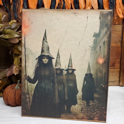 PRIMITIVE VINTAGE GOTHIC STEAMPUNK STYLE HALLOWEEN WITCHES PORTRAIT ...