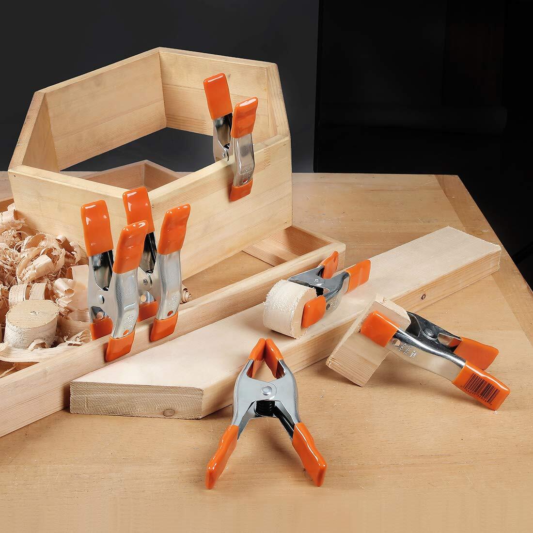 PONY 6" Heavy Duty Spring Clamp Set 6PACK 2" Jaw Opening Steel Spring ...