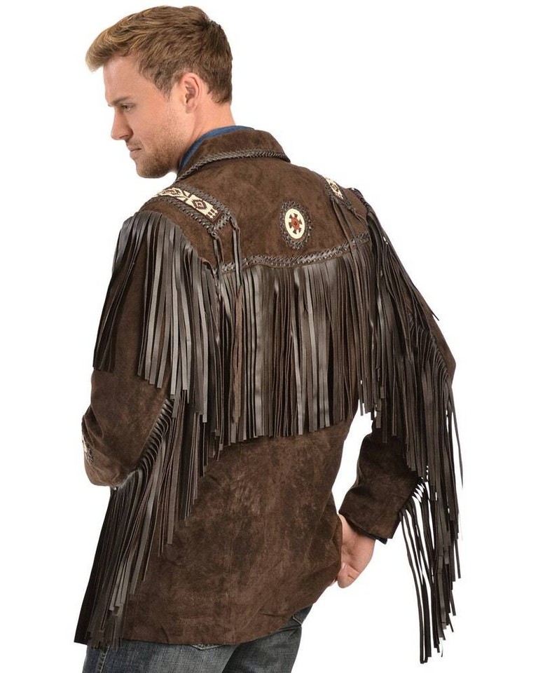 Men’s Western Cowboy Style Jacket Men’s Suede Leather Jacket Men’s ...