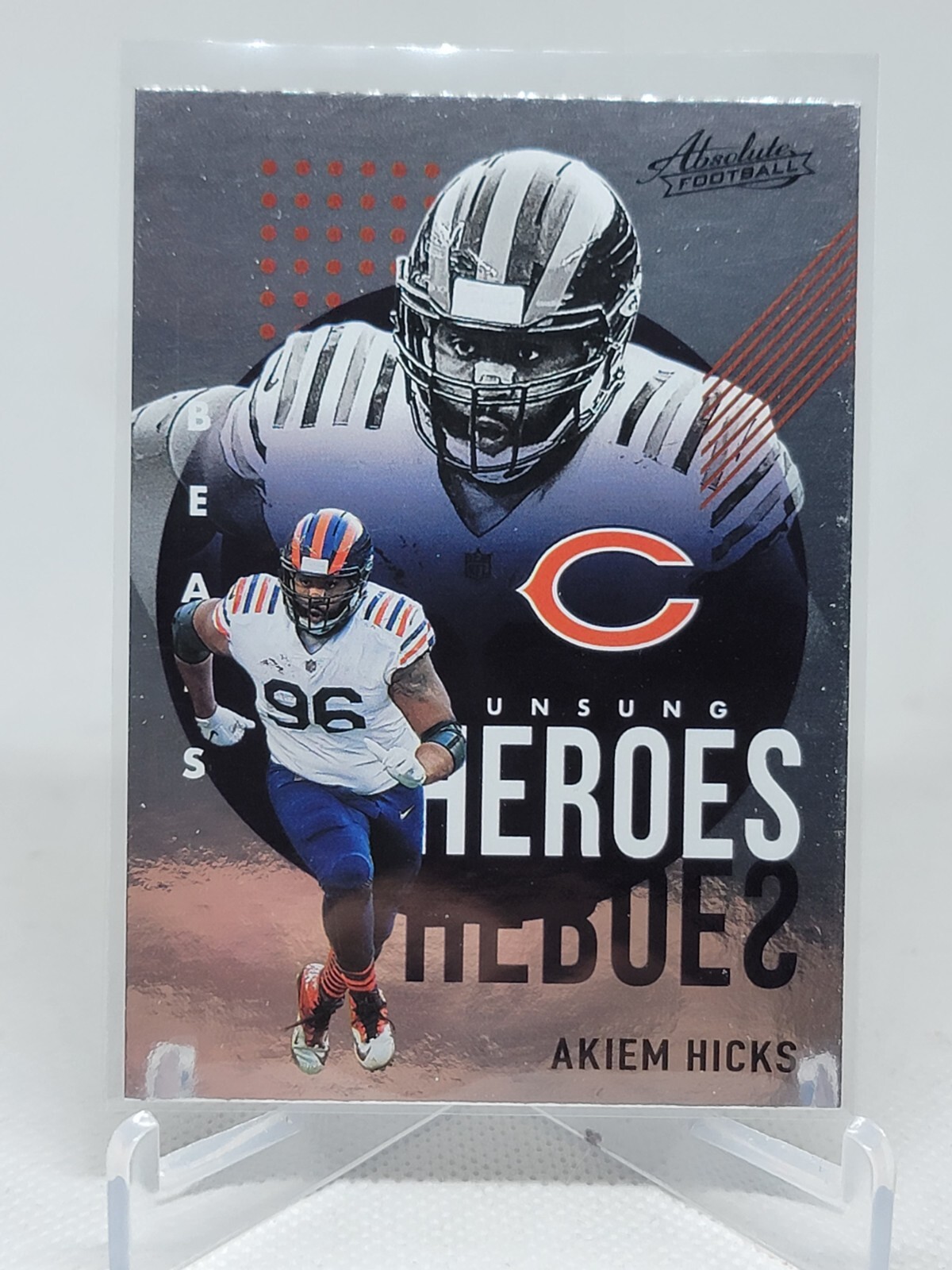 Akiem Hicks 2021 Panini Absolute Unsung Heroes #UH16 NFL Chicago Bears ...
