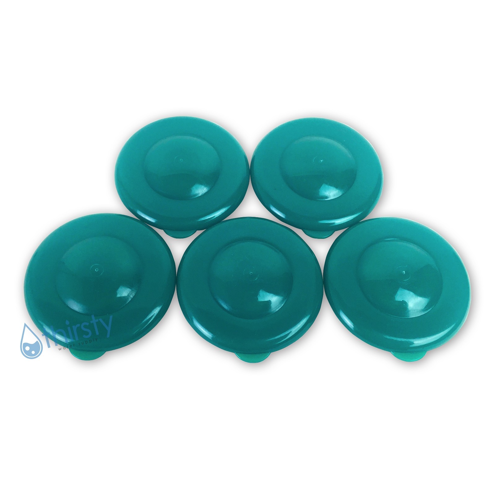 (Lot of 5) Green Water Bottle Snap On Caps 55mm Lids Dew Caps Tops Jug ...