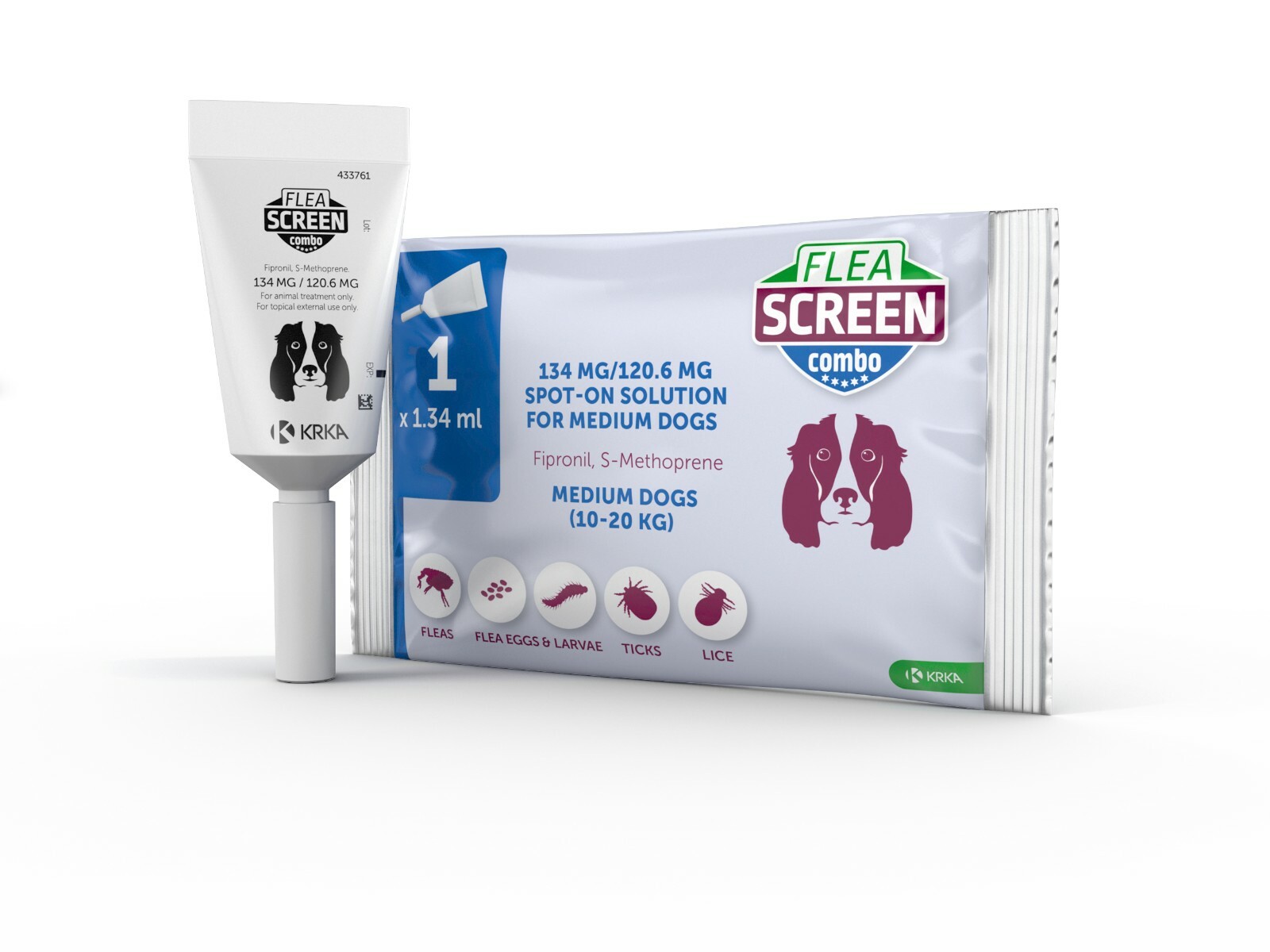 FLEA SCREEN combo Spot On for Dogs & Cats - Kills Fleas, Flea Eggs ...