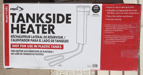 API #71502 1500 Watt Metal Livestock Water Tankside Thermostat Deicer ...