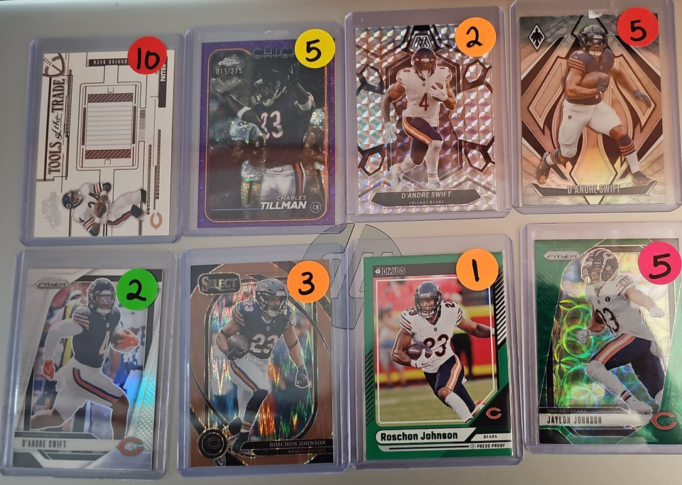 Chicago Bears Trading Card Lot (Rookies, Inserts, Parallels) (61 Total ...