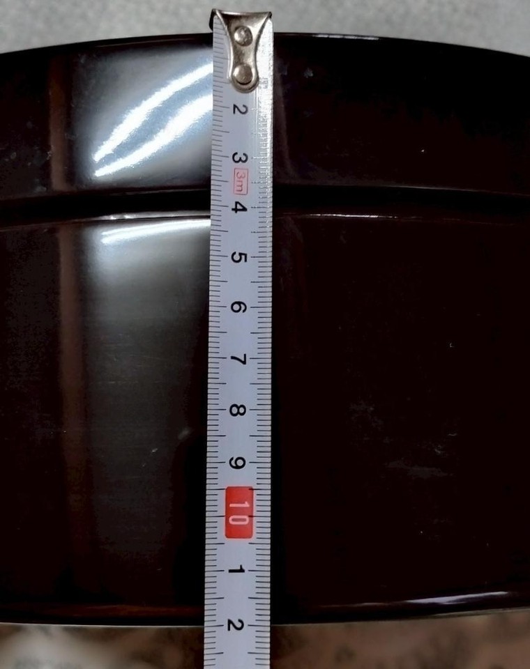 Japanese Jubako Bento Box Lacquerware, floral pattern, with lid, round ...