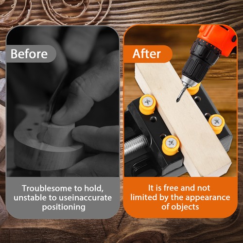 Mini Bench Vice Clamp Mini Flat Clamp Set Aluminium Alloy Parallel ...