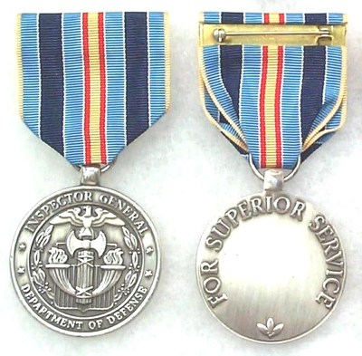 DoD Inspector General Agency Civilian Superior Service Medal, type 1 ...