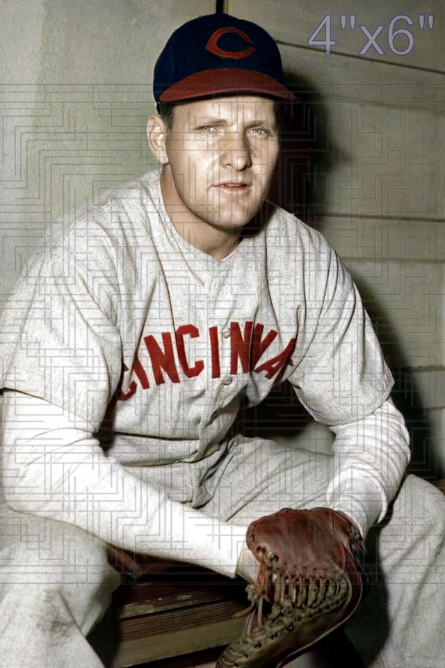 Bert Haas - 1942 Cincinnati Reds - choose a size - colorized print | eBay