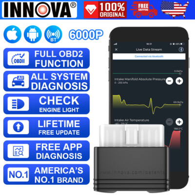 INNOVA 6000P Bluetooth OBD2 Scanner All System Car Check Engine ...