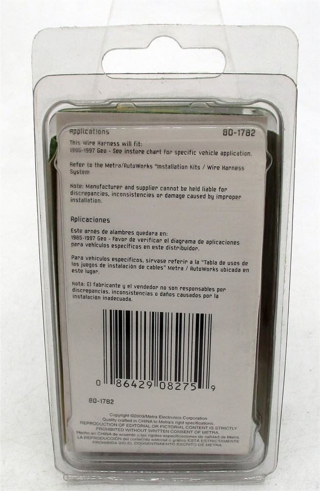 Metra 80-1782 Smart Cable Adapter for Select GM Geo Vehicles | eBay