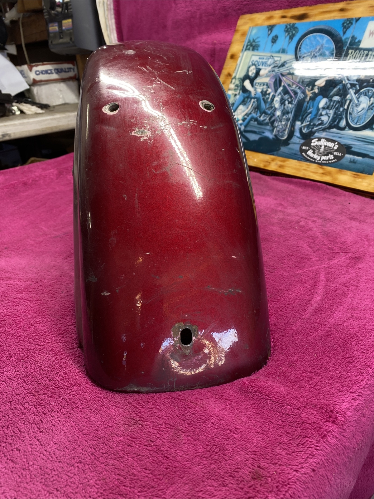 harley fxrlr fxr low rider rear fender Lr Oem Red Part Out Tins Tail ...