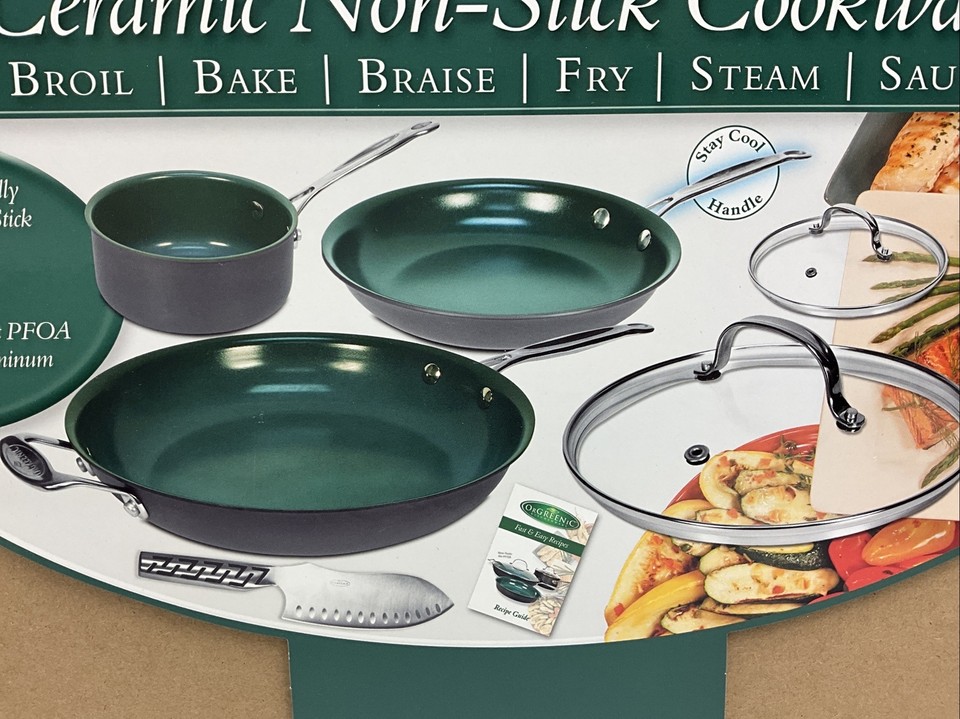 Orgreenic Kitchenware Ceramic Nonstick Cookware 7 Pc Set New | eBay