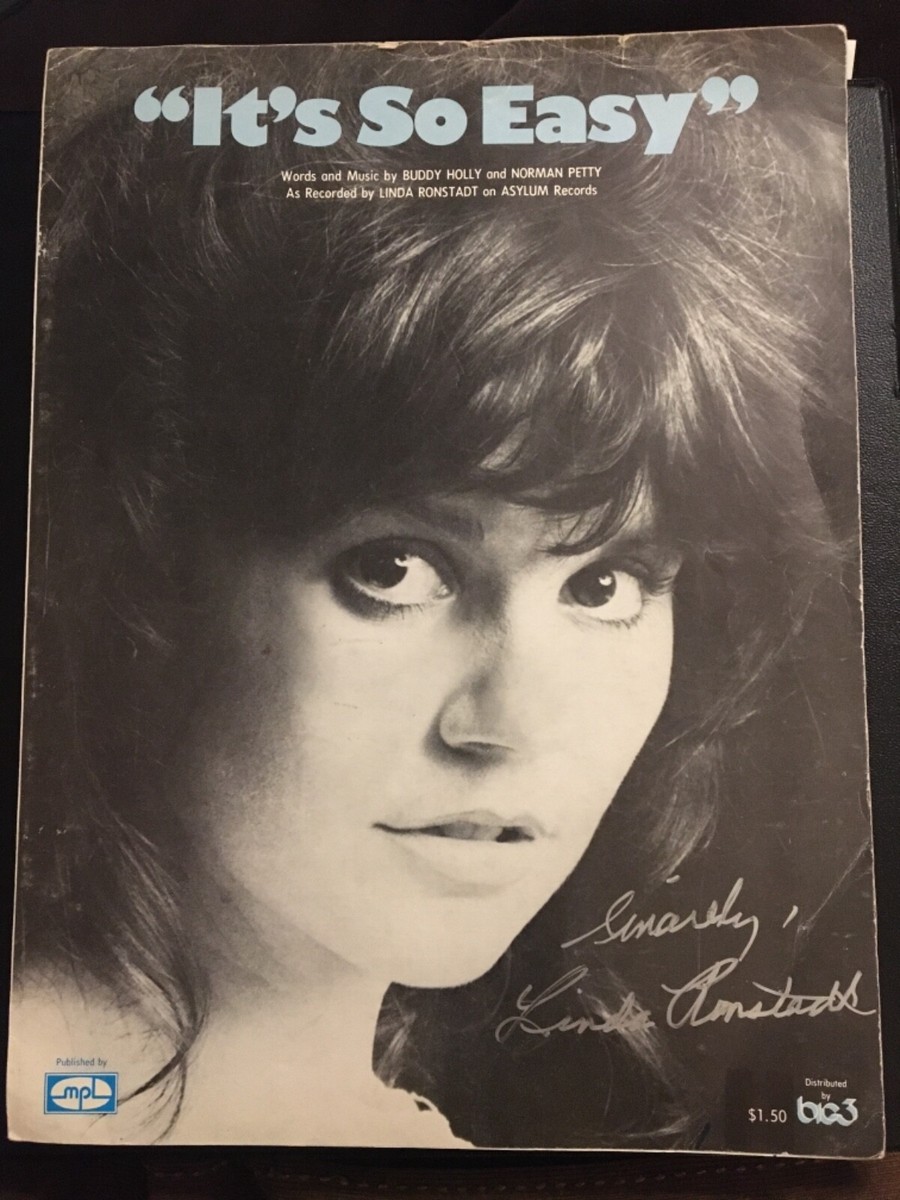 Linda Ronstadt Signed Book Linda Ronstadt On Hall Of Fame Induction: