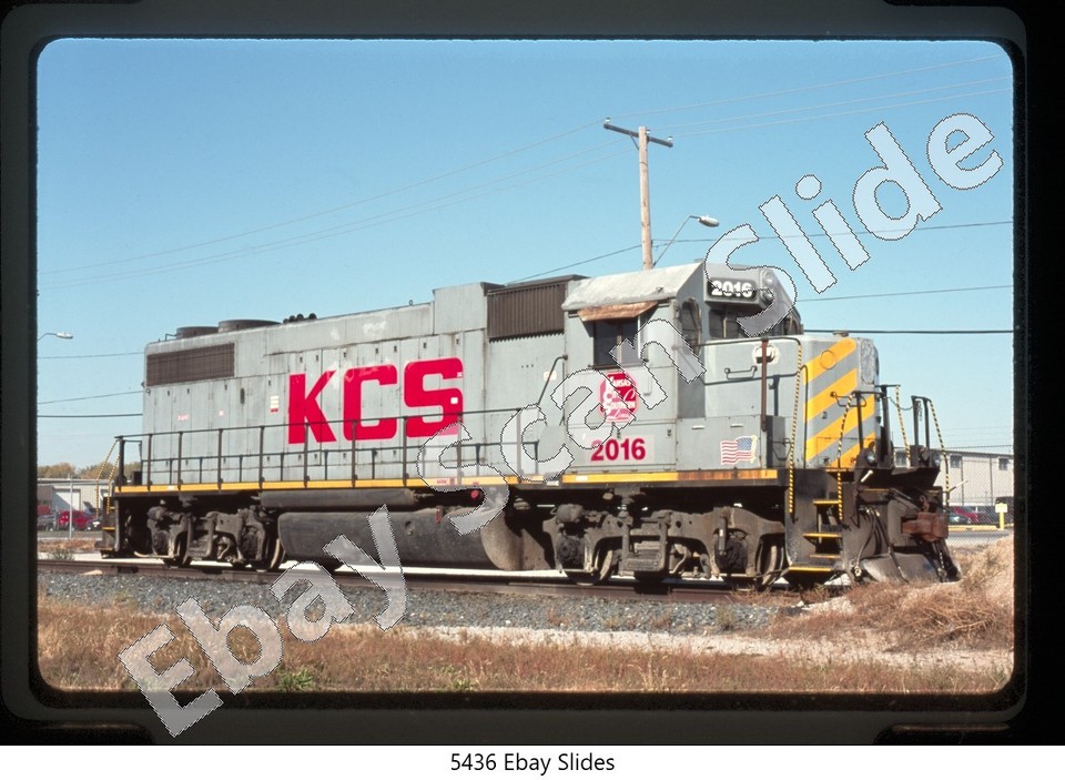 Lot-2 Original Slides-KCS (Kansas City Southern) EMD GP38-2 #2022/#2016 (Gray) | eBay
