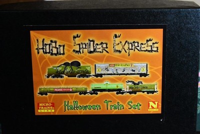 N Scale Micro Trains 993 21 350 Hobo Spider Express Halloween Train Set ...