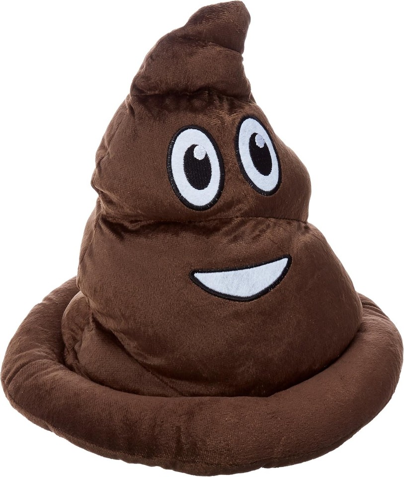 💩 Poop Emoji Hat – Funny Gag Gift & Hilarious Party Costume Accessory ...